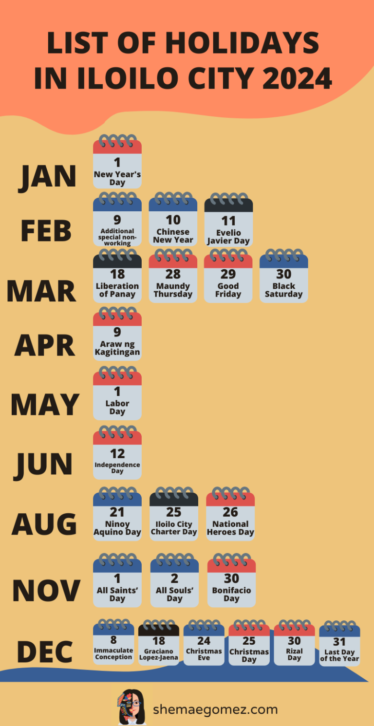 List of Iloilo City Holidays 2024 – Iloilo Blogger She Mae