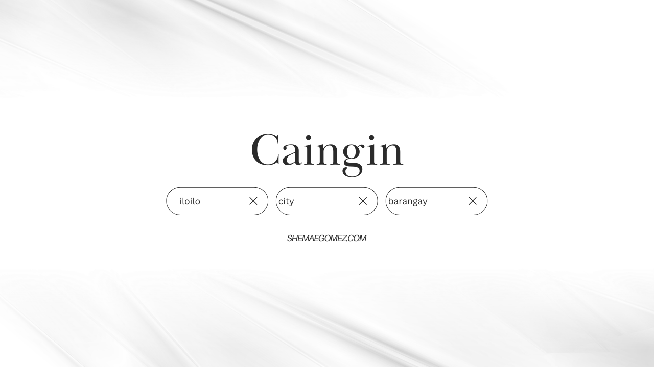 Barangay Caingin (Iloilo City) - Iloilo Blogger She Mae